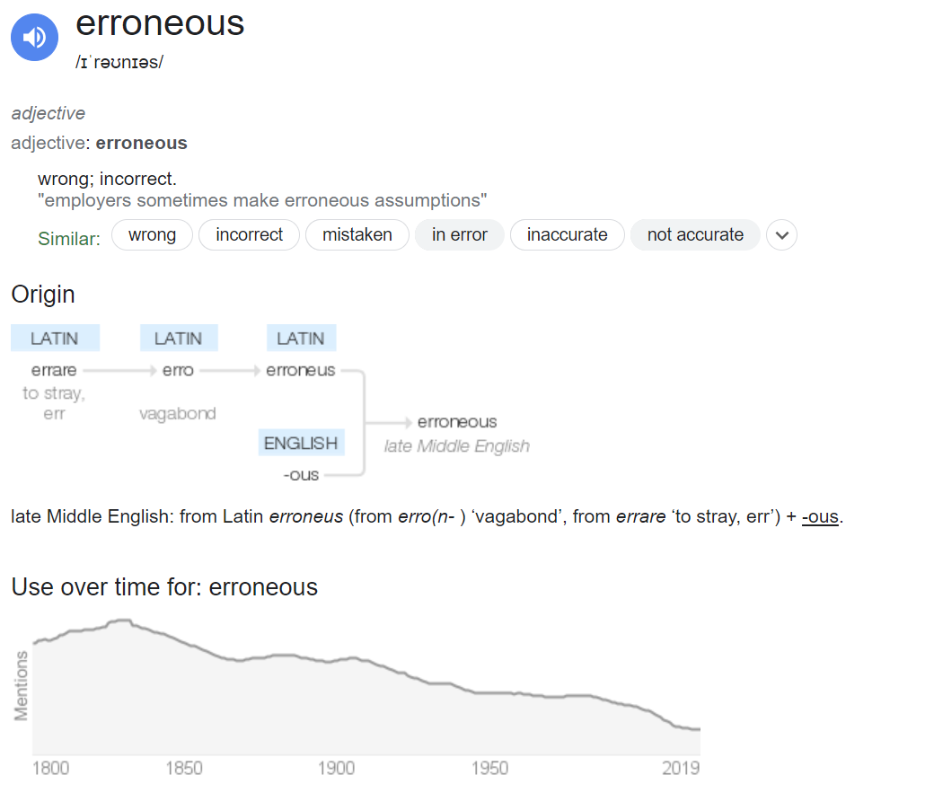 What is mean by Erroneous? - Typo Page